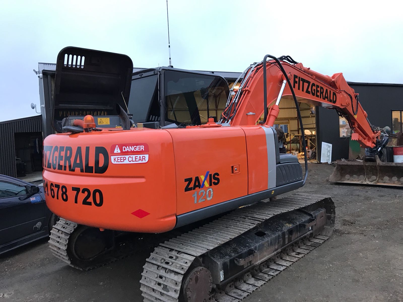 Zaxis 120 Digger - A1 Tinting Ltd | Window Tinting Auckland