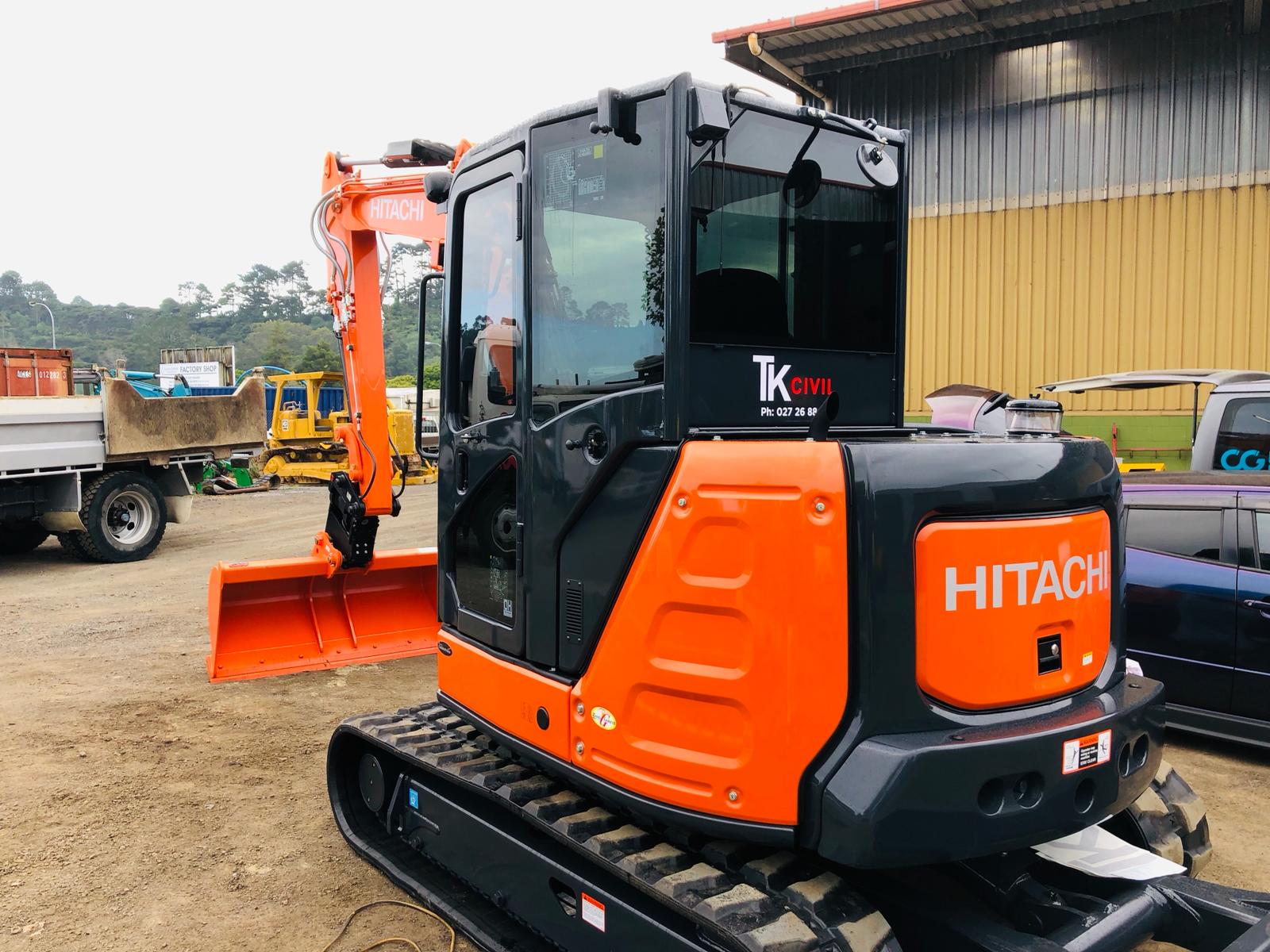 Hitachi ZAxis 55U Digger Window Tinting Aucklan