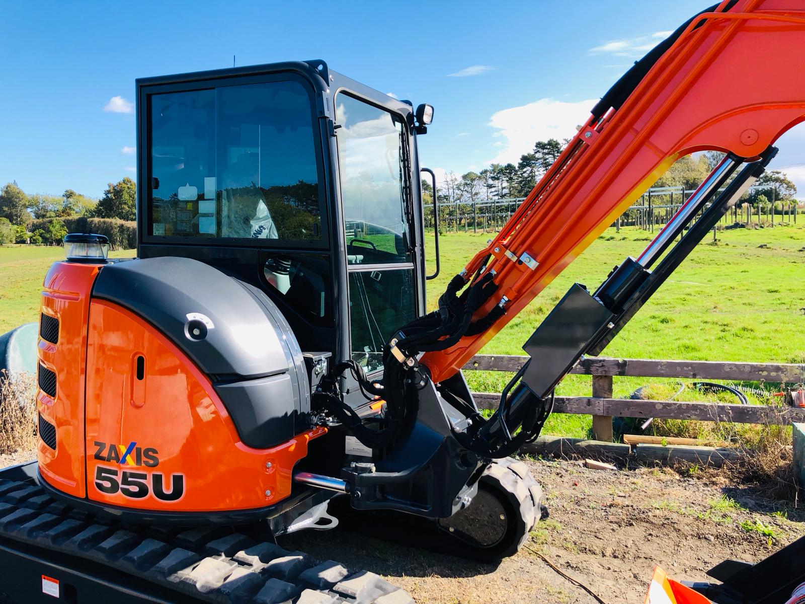Hitachi ZAxis 55U Digger Window Tinting Aucklan