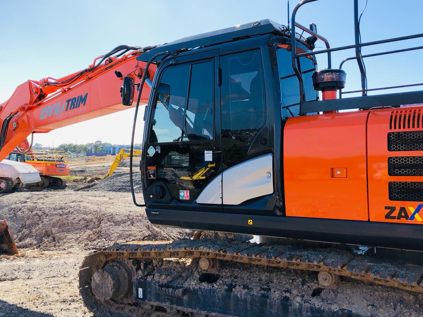 Hitachi ZAxis 55U Digger Window Tinting Aucklan